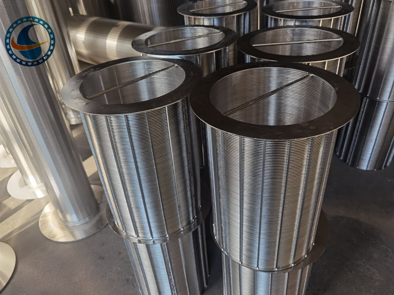 Kova Tipi Paslanmaz Çelik 316l Sınıf Kama Tel Filtre Elemanı OD 200mm